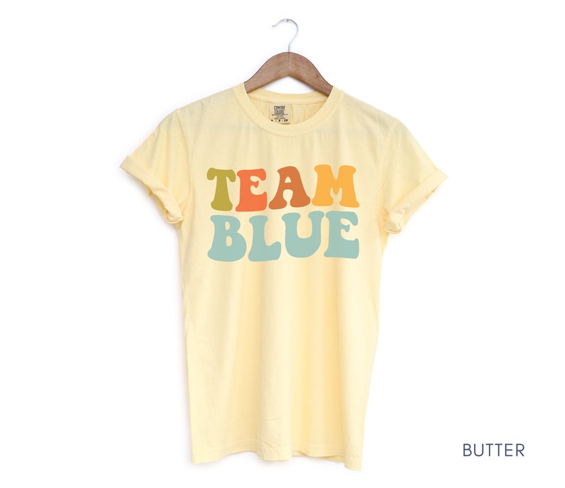Team Blue Gender Reveal Team Shirt, Colorful Baby Reveal Shirt, Gender ...