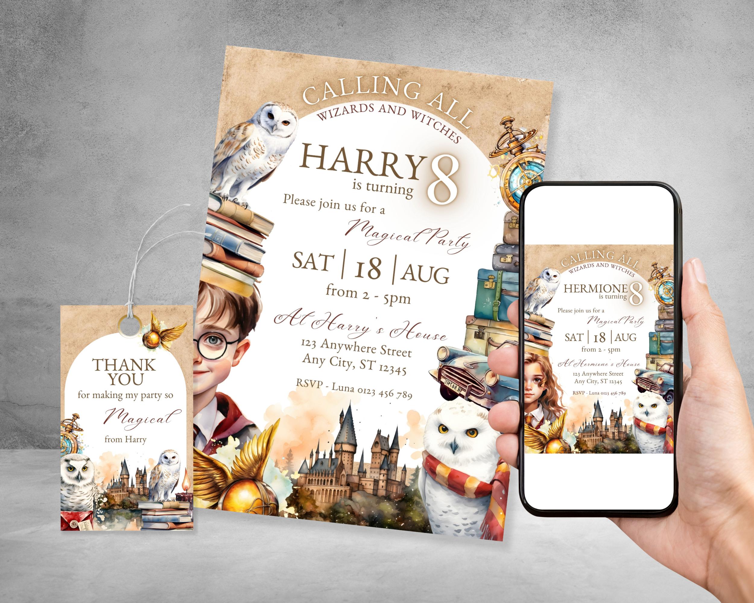 Wizard Birthday Invite, Witches Birthday Invite, Editable Magical ...