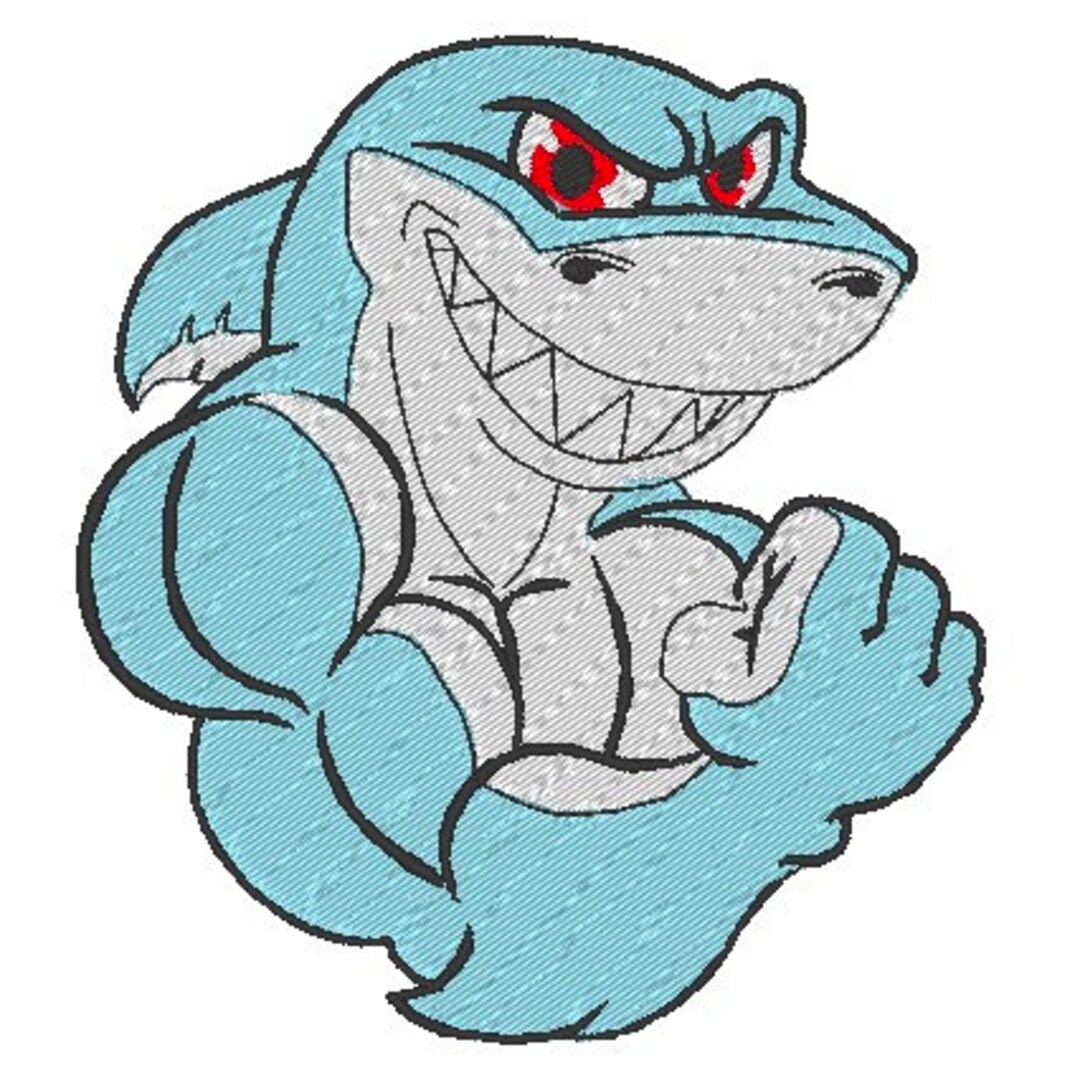 Shark Muscles Embroidery Design Digital Download Machine Embroidery ...