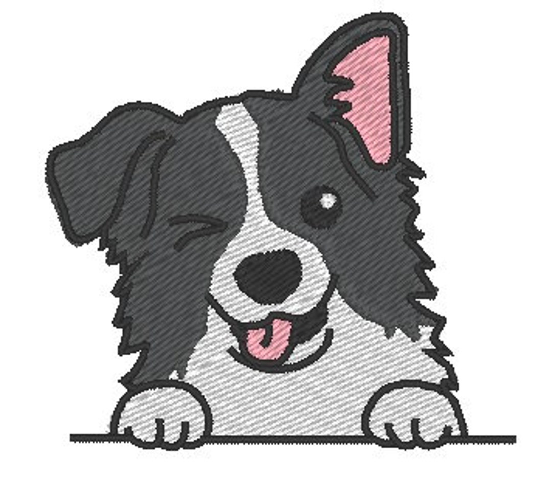 Border Collie Embroidery Design Digital Download Machine Embroidery 5 ...