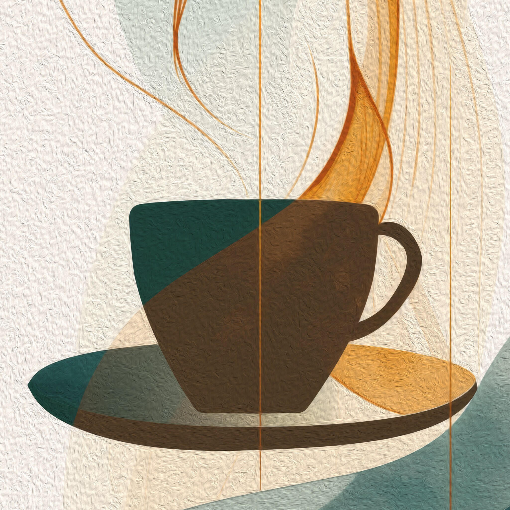 Coffee Abstract Art Collection A Set of 4 Poster Print Printable Wall ...