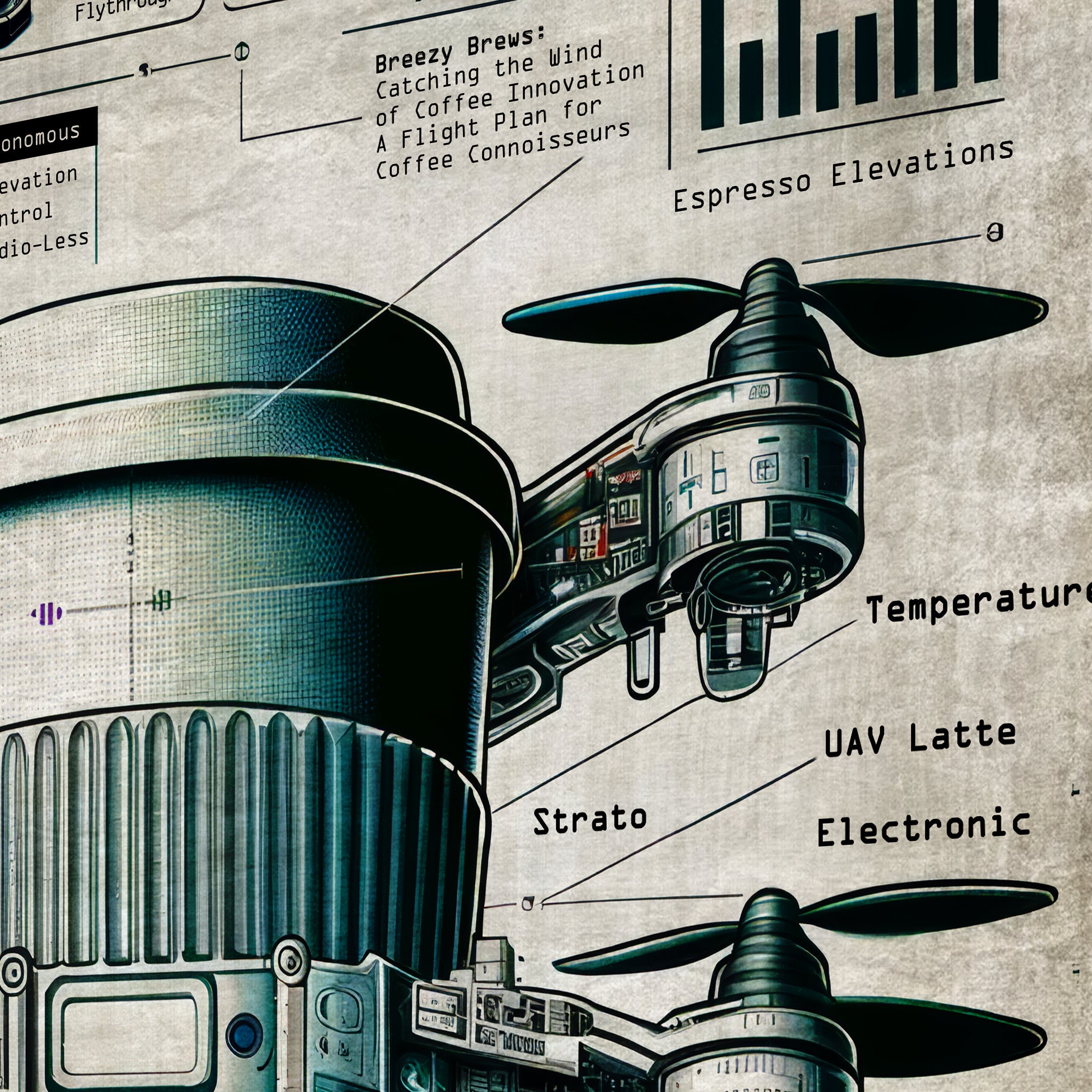 Javajet Delivery Original Coffee Poster Colorful Amazing Art Portrait ...