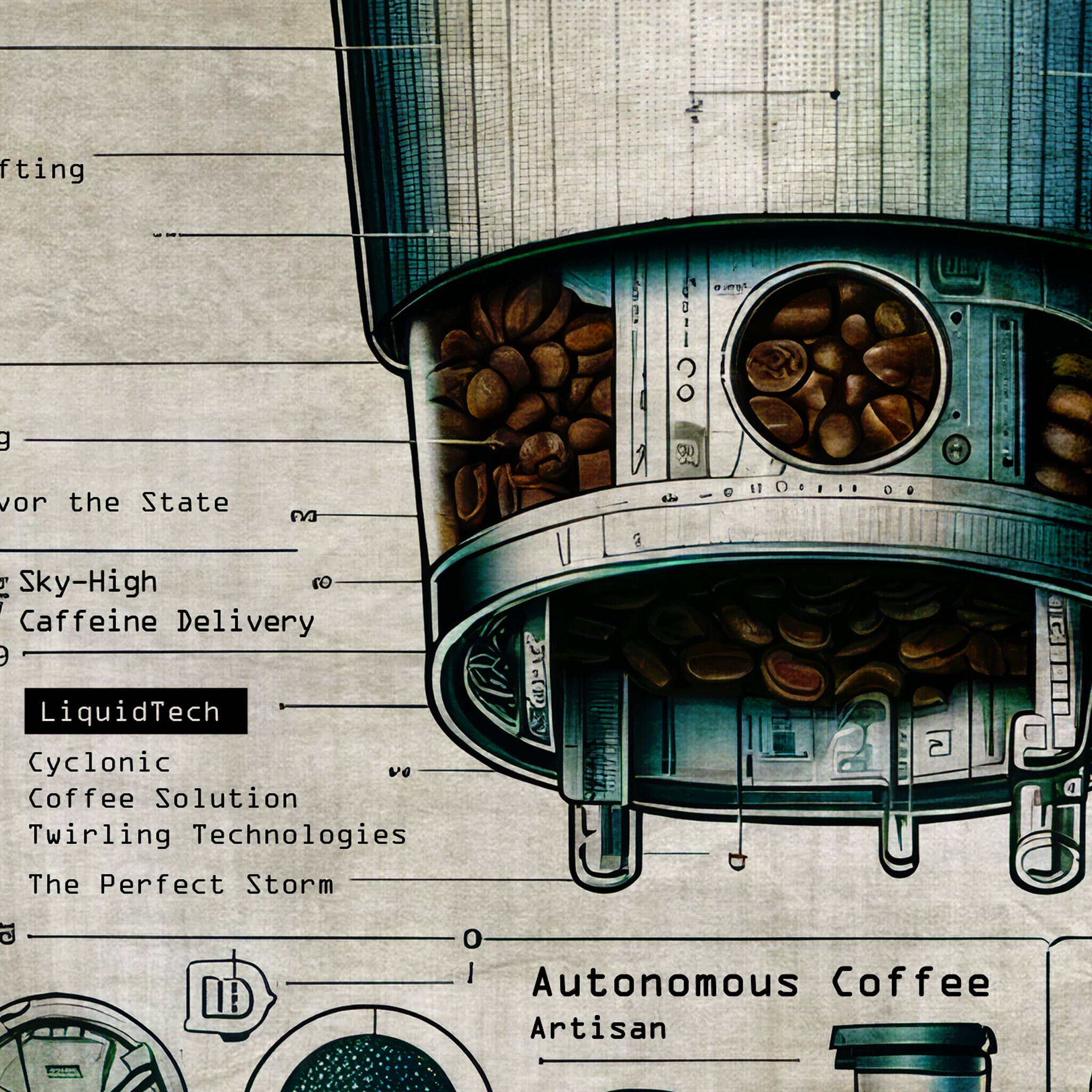 Javajet Delivery Original Coffee Poster Colorful Amazing Art Portrait ...