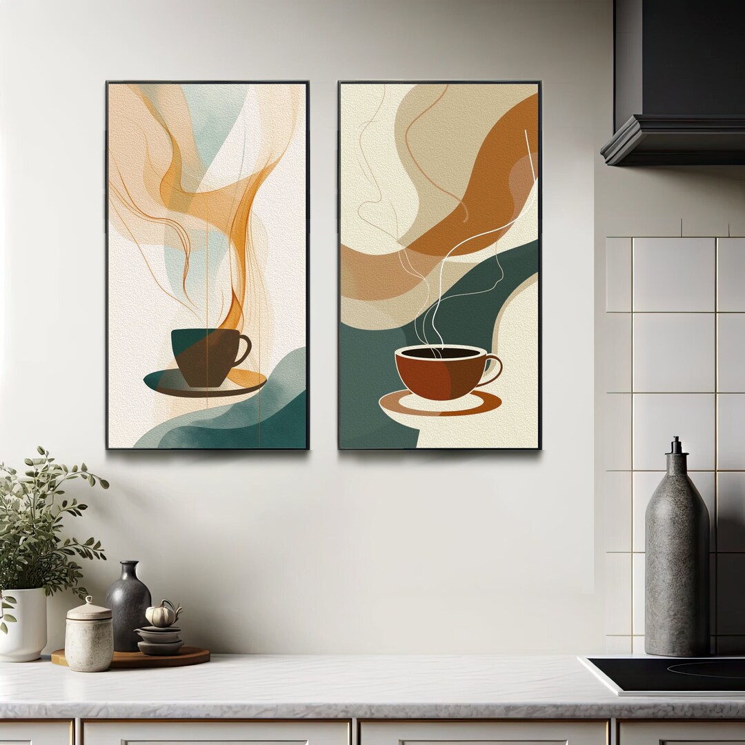 Coffee Abstract Art Collection A | Set of 4 | Poster Print | Printable ...