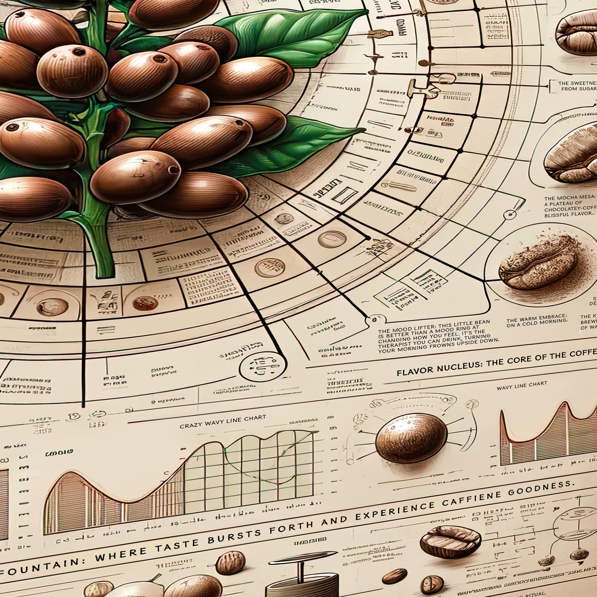 Life Cycle of Beans 1 | Original Coffee Poster | Colorful Amazing Art ...