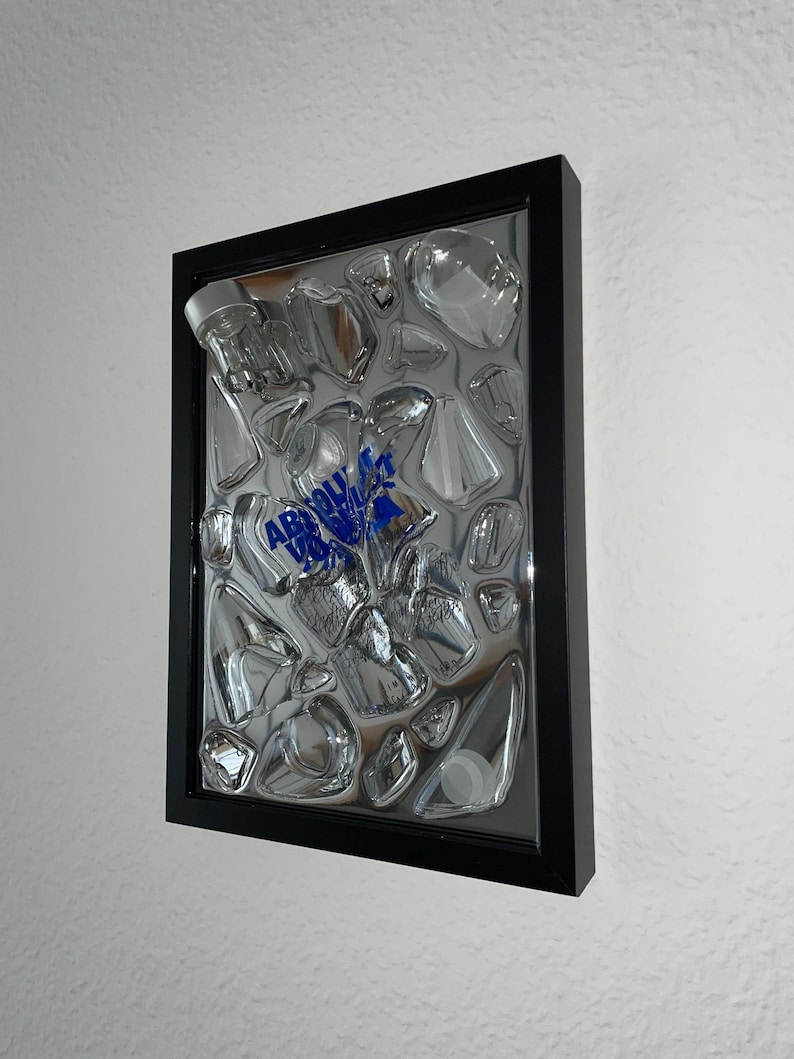 Absolut Vodka - Broken Bottle Art - Etsy