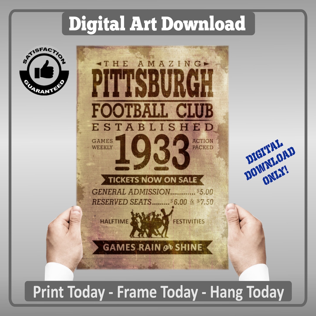 Pittsburgh Steelers Wall Art Digital Download Steelers Printable ...