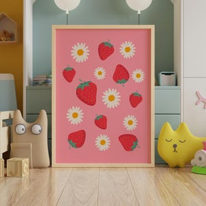 Personalized Strawberry Dreams Trio for Girl's Room | Customizable ...