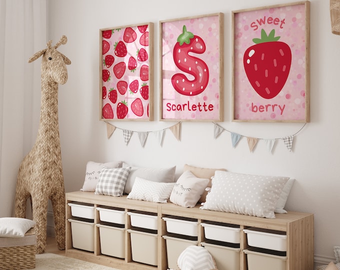 Vintage 1980's Strawberry Shortcake Painted Glass Framed Lulu's ...