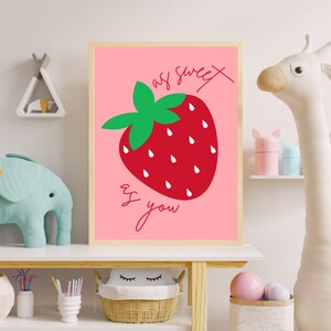 Personalized Strawberry Pink Nursery Decor Set for Girls - 3 Pieces ...