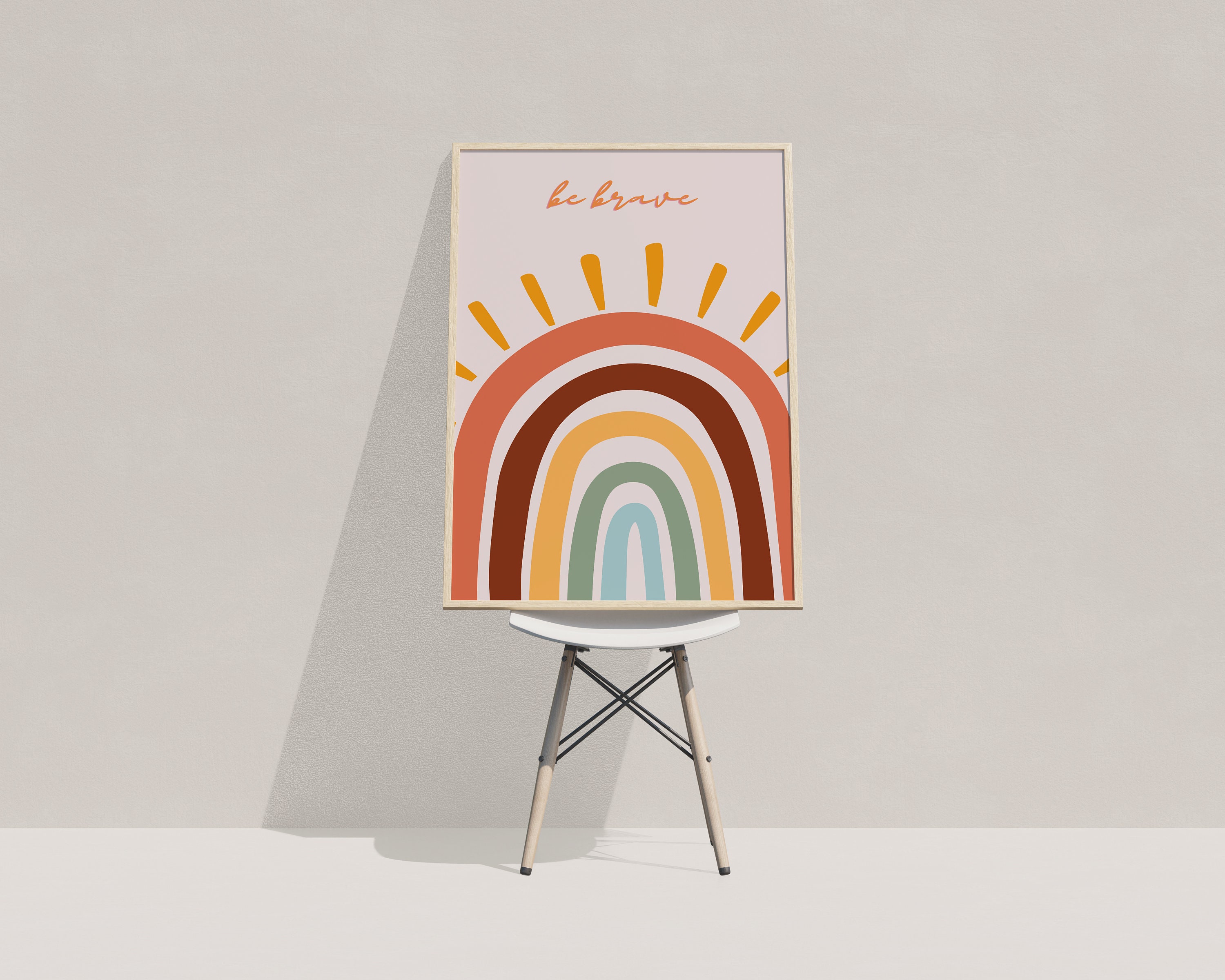 Boho Rainbow Set of 3 Nursery Prints, Girl Nursery Wall Art, Nursery ...