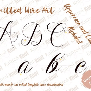 Digital Wire Art Course, Uppercase and Lowercase Alphabet Templates ...