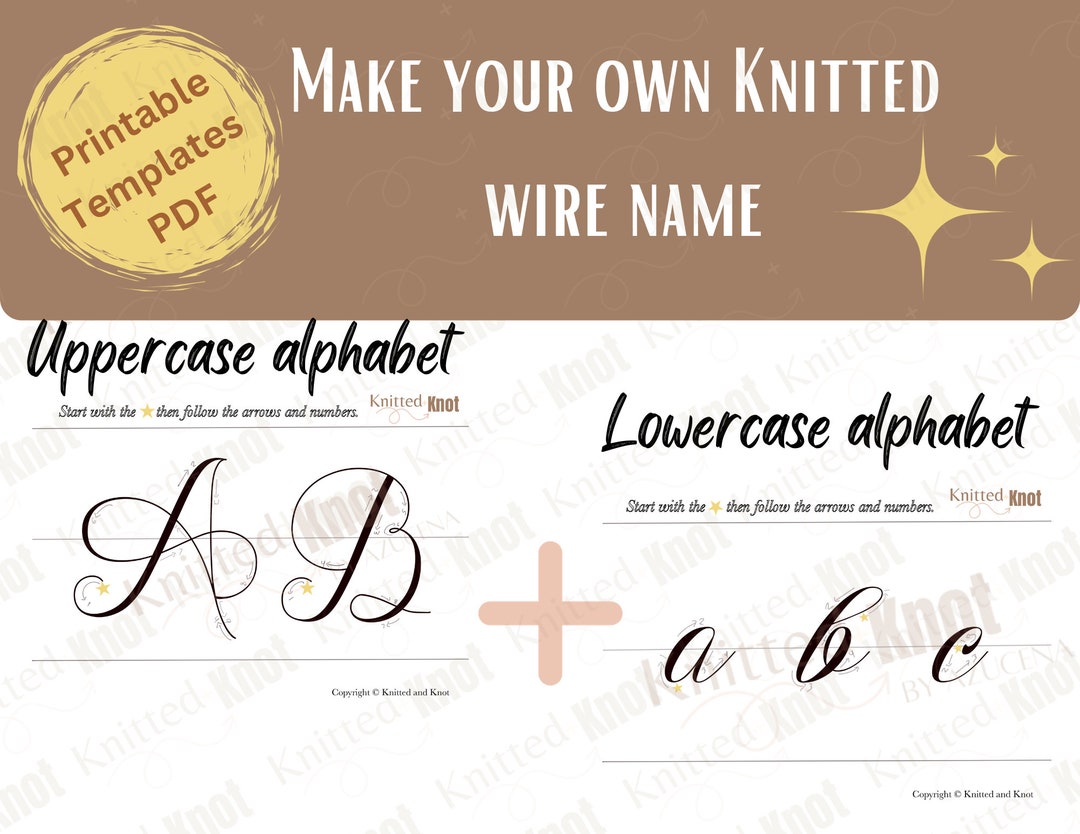 Digital Wire Art Course, Uppercase and Lowercase Alphabet Templates ...