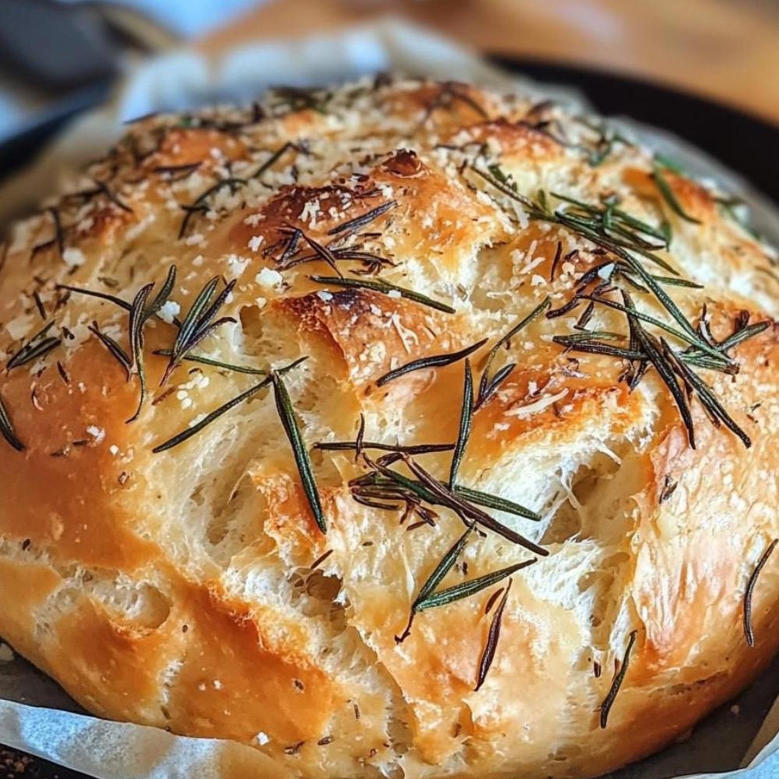 Rustic Rosemary Parmesan Bread Recipe | Savory Homemade Bread (digital ...