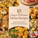 Easy Dinner Recipes Cookbook Quick Family Meal Ideas (digital Download ...