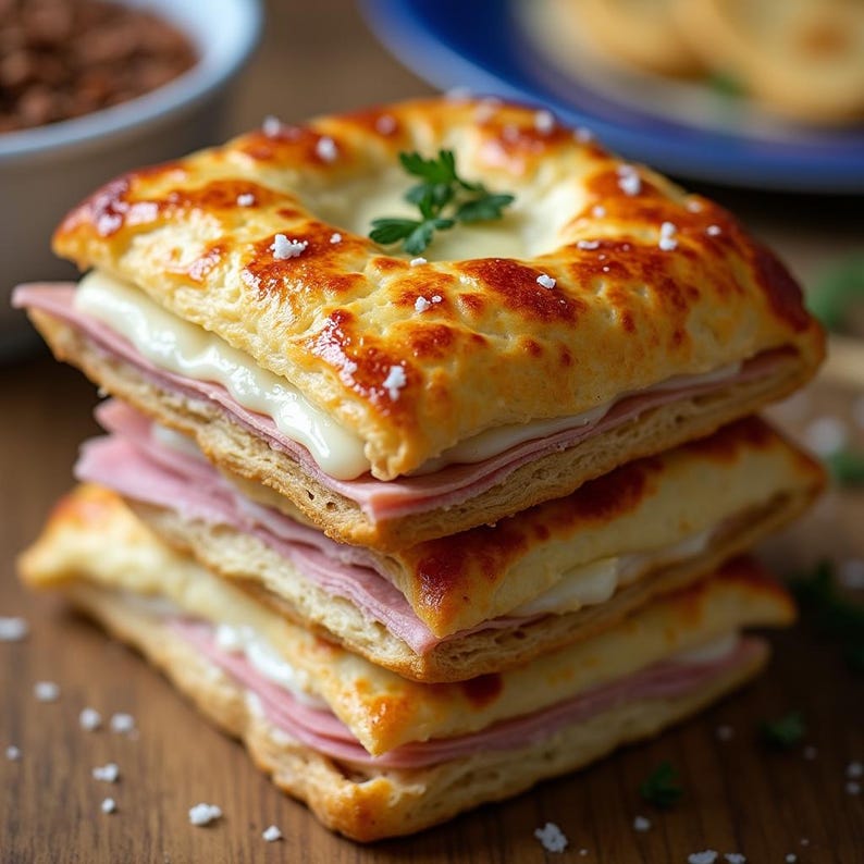Ham & Cheese Puff Pastry Stacks – Easy Snack (digital Download) - Etsy