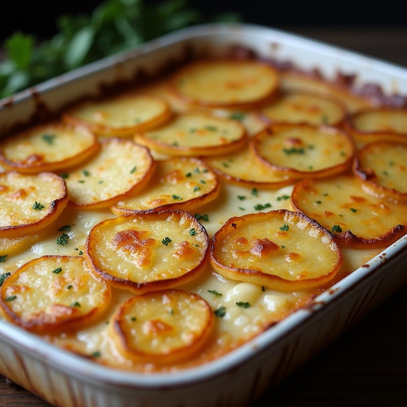Potatoes Au Gratin Recipe: Creamy Cheesy Side Dish (printable PDF ...