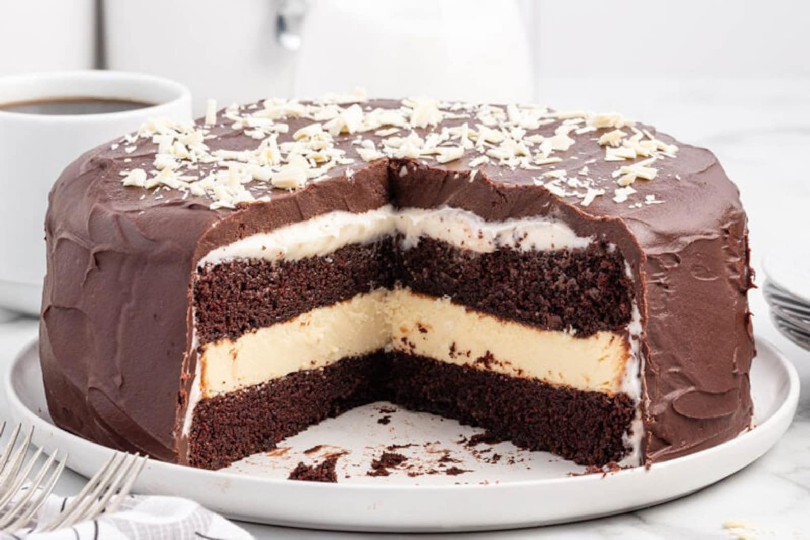 Chocolate Layer Cake With Cream Cheese Filling - Rich, Moist, and ...