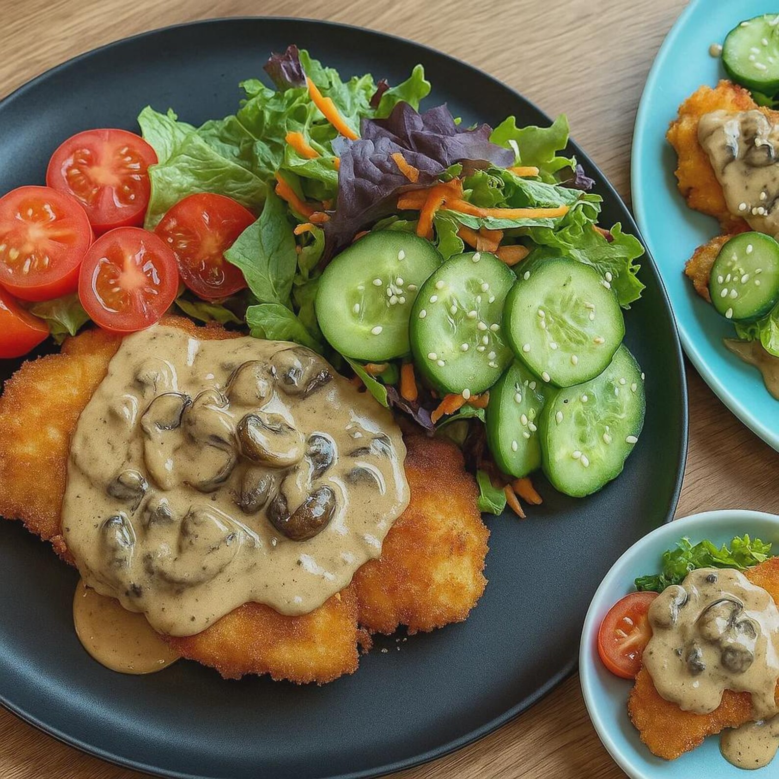 Crispy Chicken Schnitzel Recipe Easy Dinner Ideas Quick Meal (digital ...