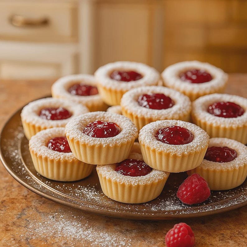 Mini Raspberry Almond Tart Recipe: Elegant Cookie Tartlets (digital PDF ...