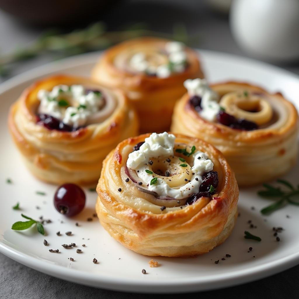 Cranberry Feta Puff Pastry Swirls Recipe (printable PDF) - Etsy