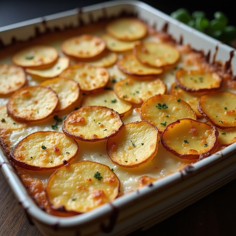 Potatoes Au Gratin Recipe: Creamy Cheesy Side Dish (printable PDF ...