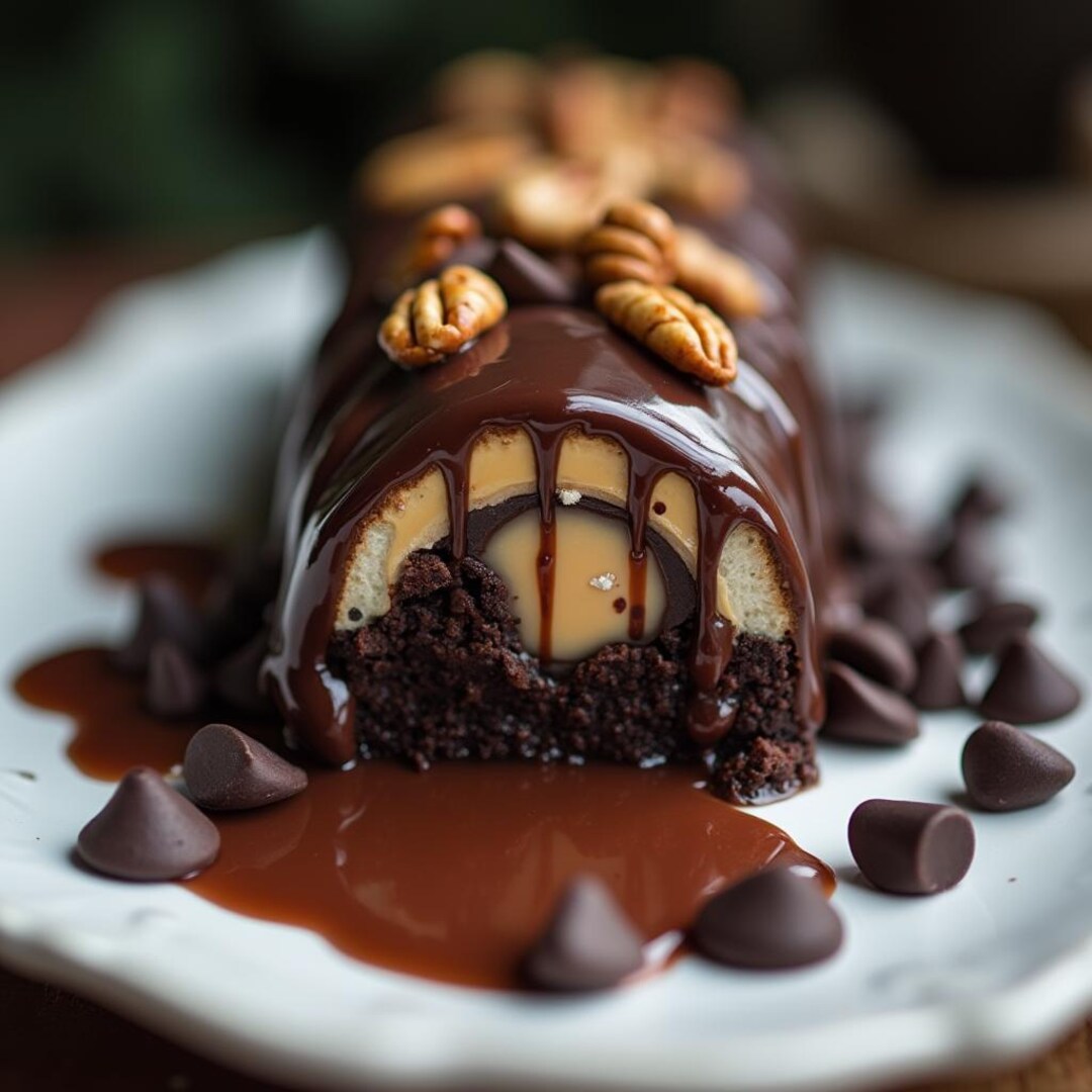Chocolate Caramel Turtle Cake Roll Recipe (printable PDF Download) - Etsy
