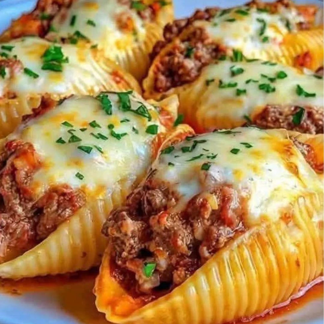 Creamy Ricotta Beef Stuffed Shells Recipe | Italian Pasta Dinner ...