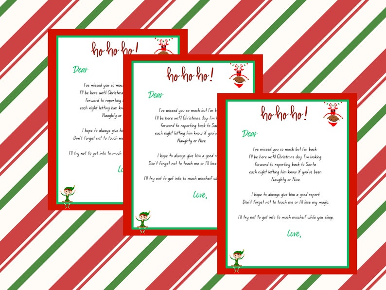Elf Arrival Letter, Elf Letter Printable, Letter From Elf Printable ...