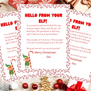 Elf Arrival Letter, Printable Christmas Letter, Elf Message, Holiday ...
