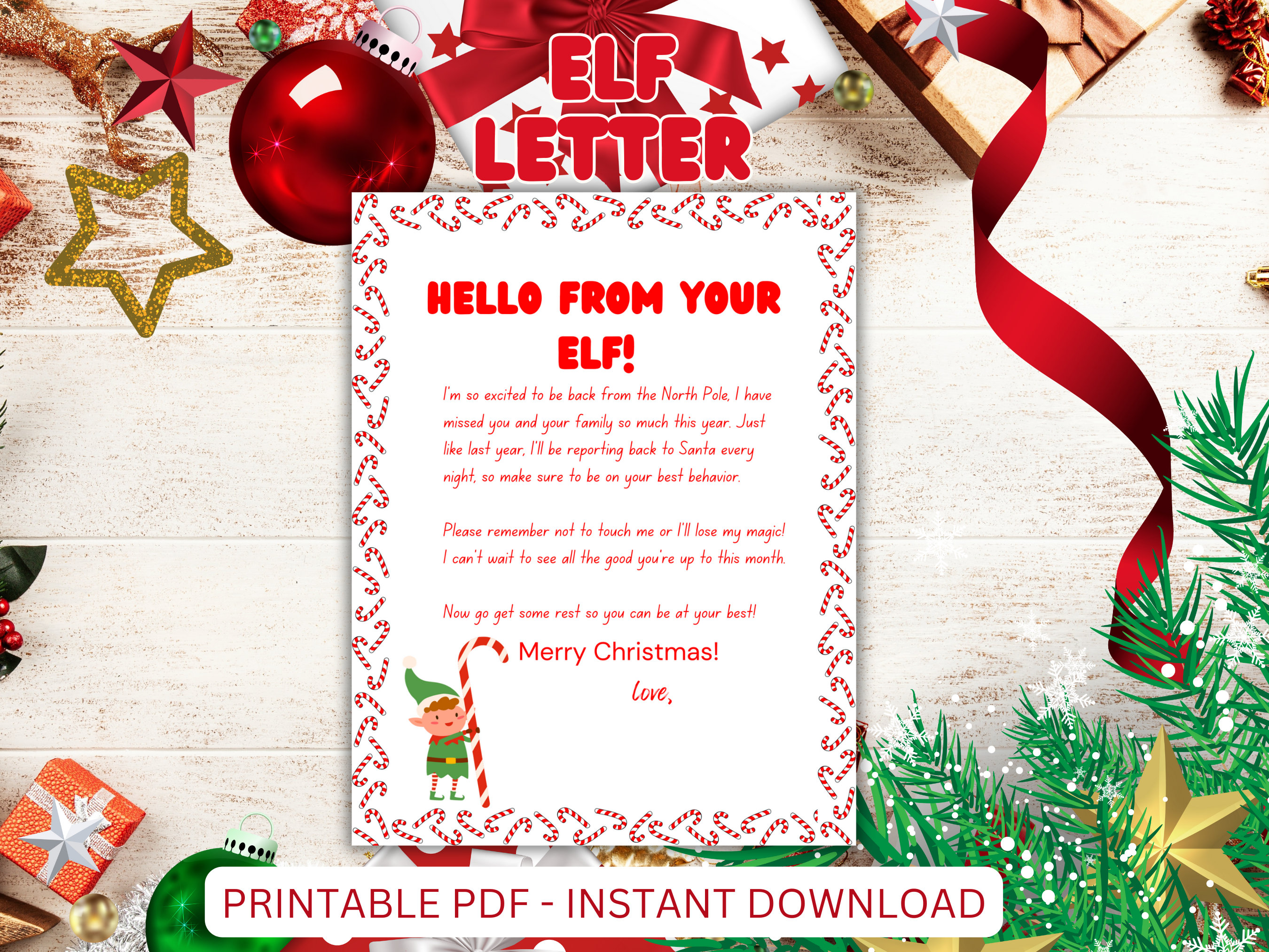 Elf Arrival Letter, Printable Christmas Letter, Elf Message, Holiday ...