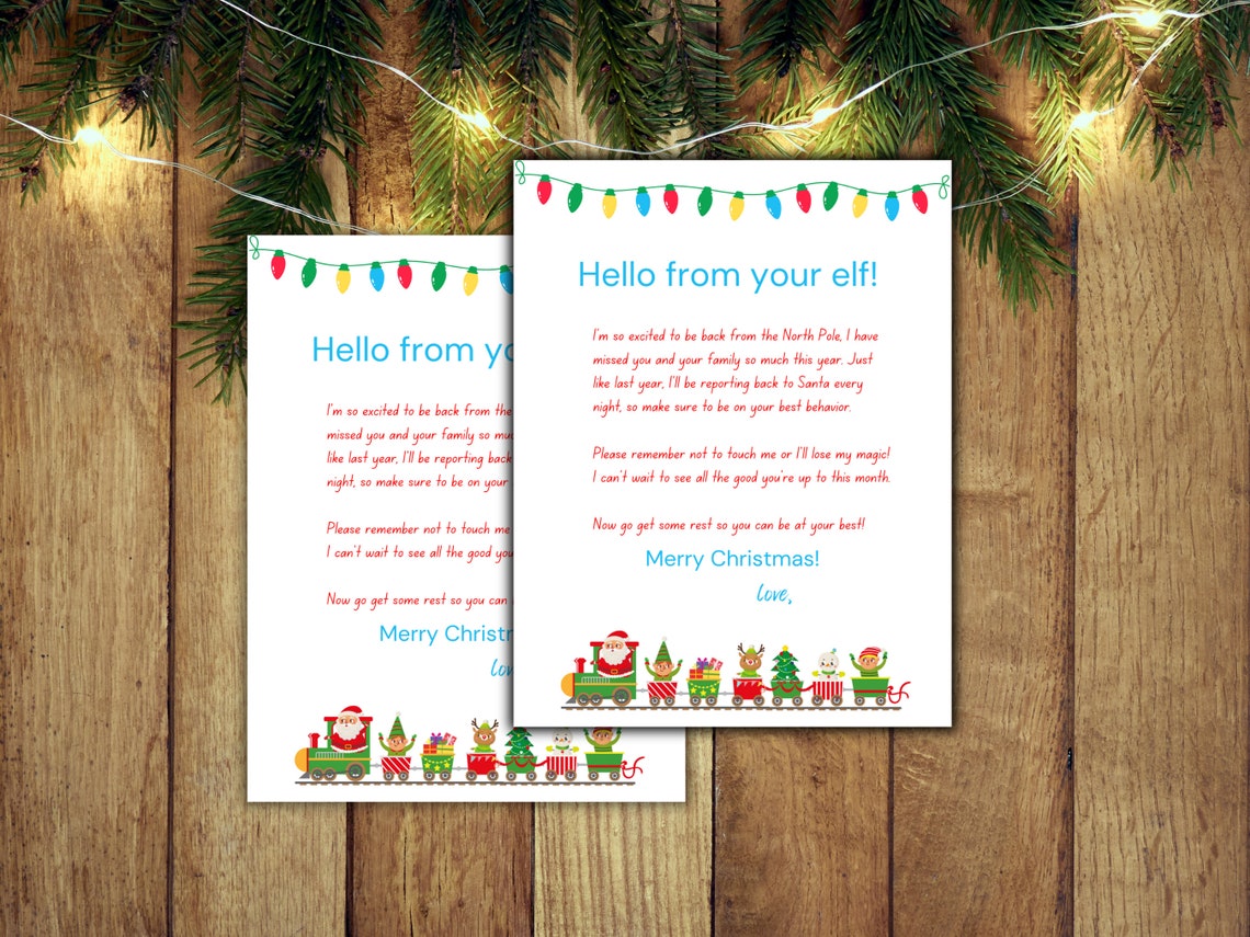 Elf Arrival Letter, Printable Elf Letter, Elf Message, Holiday Keepsake ...