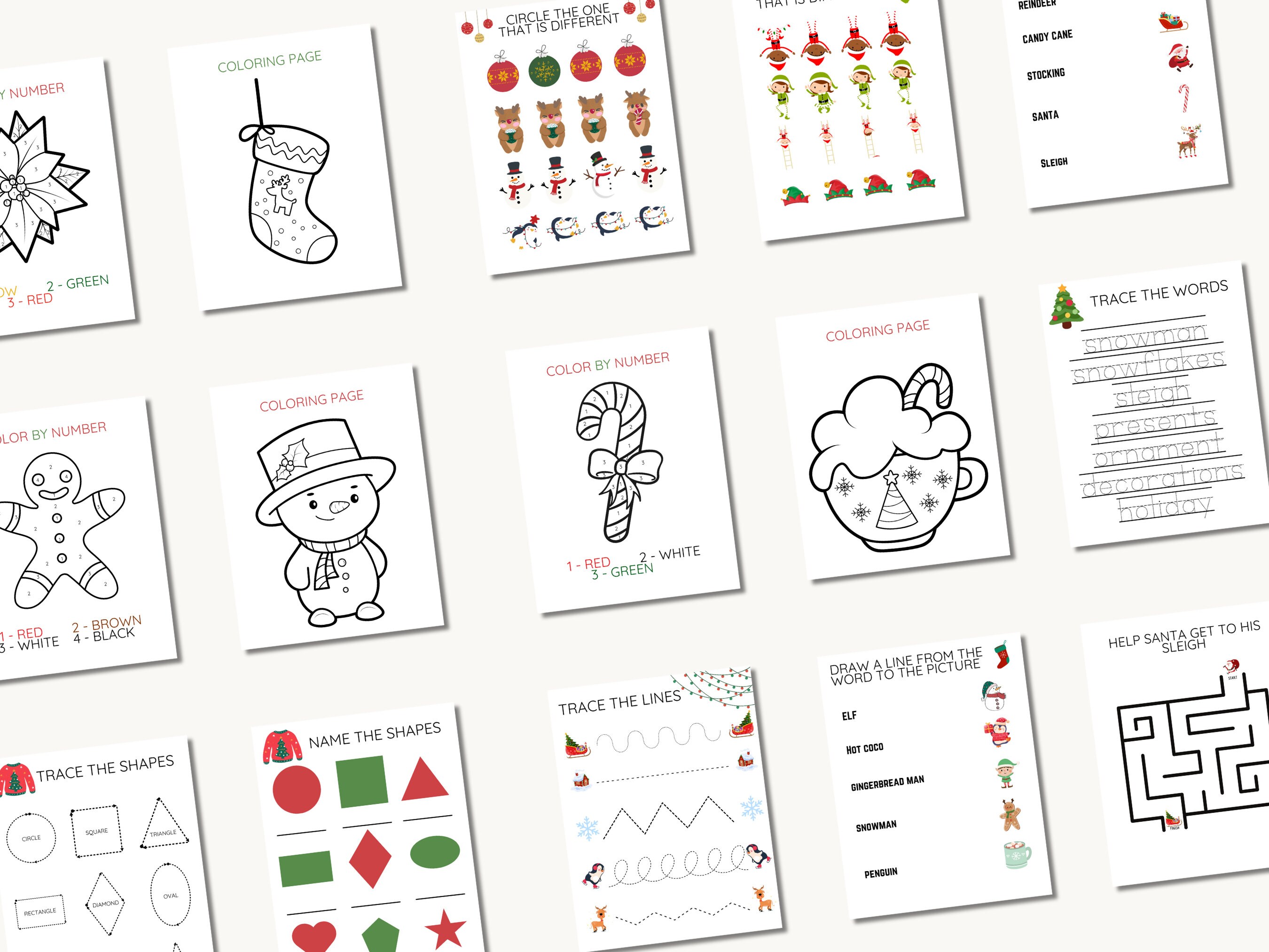 Christmas Morning Menu, Homeschool Preschool, Preschool Worksheets ...