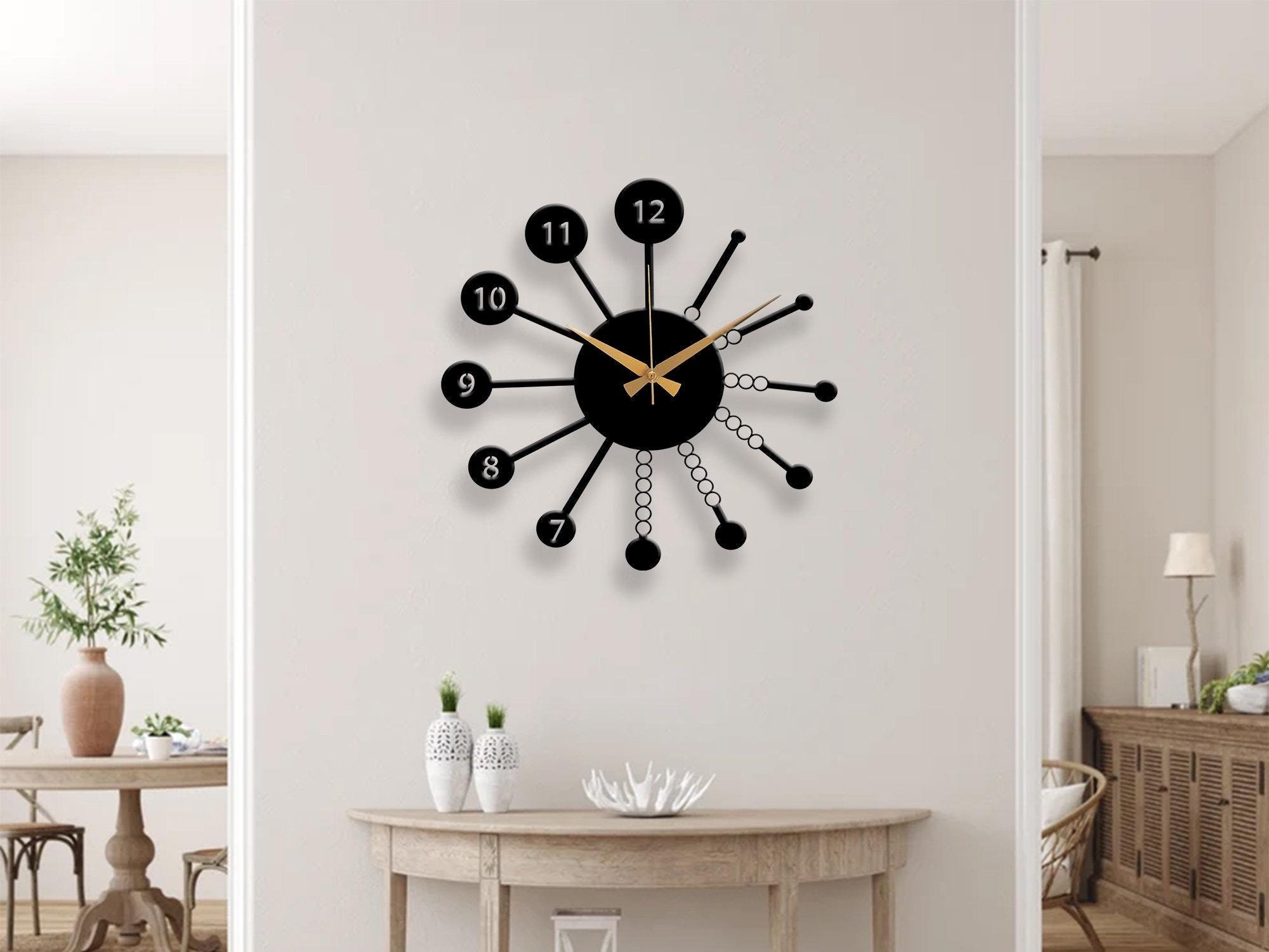 Modern Star Shaped Metal Wall Clock , Perfect for Living Room, Bedroom ...