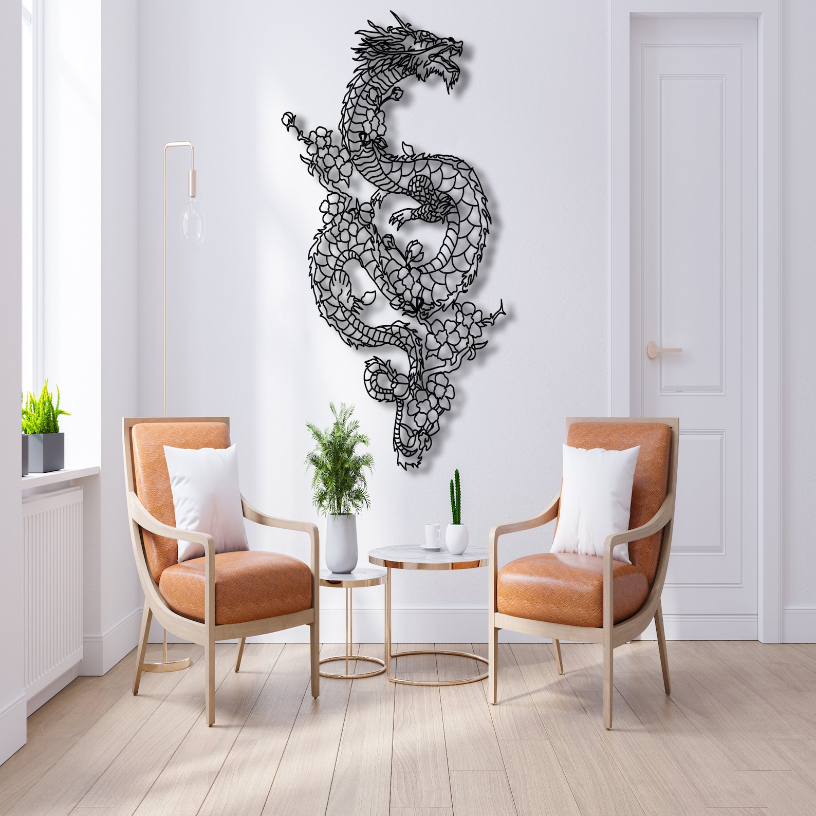 Metal Dragon Wall Decor, Modern Art, Handmade Design, Perfect for Any ...