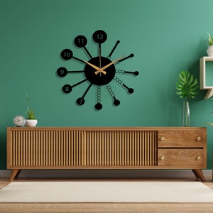 Modern Star Shaped Metal Wall Clock , Perfect for Living Room, Bedroom ...