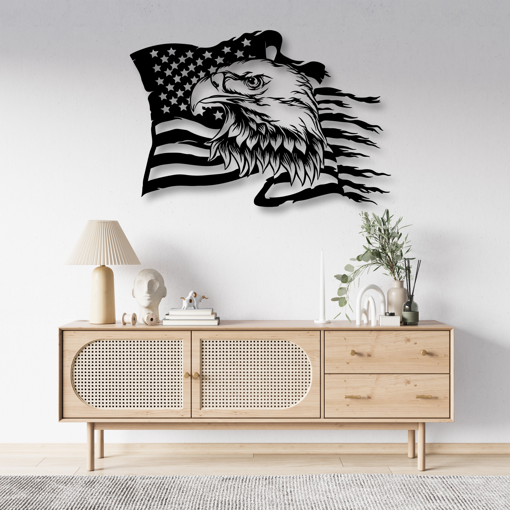 American Eagle Metal Wall Art: Patriotic US Flag Decor - Etsy