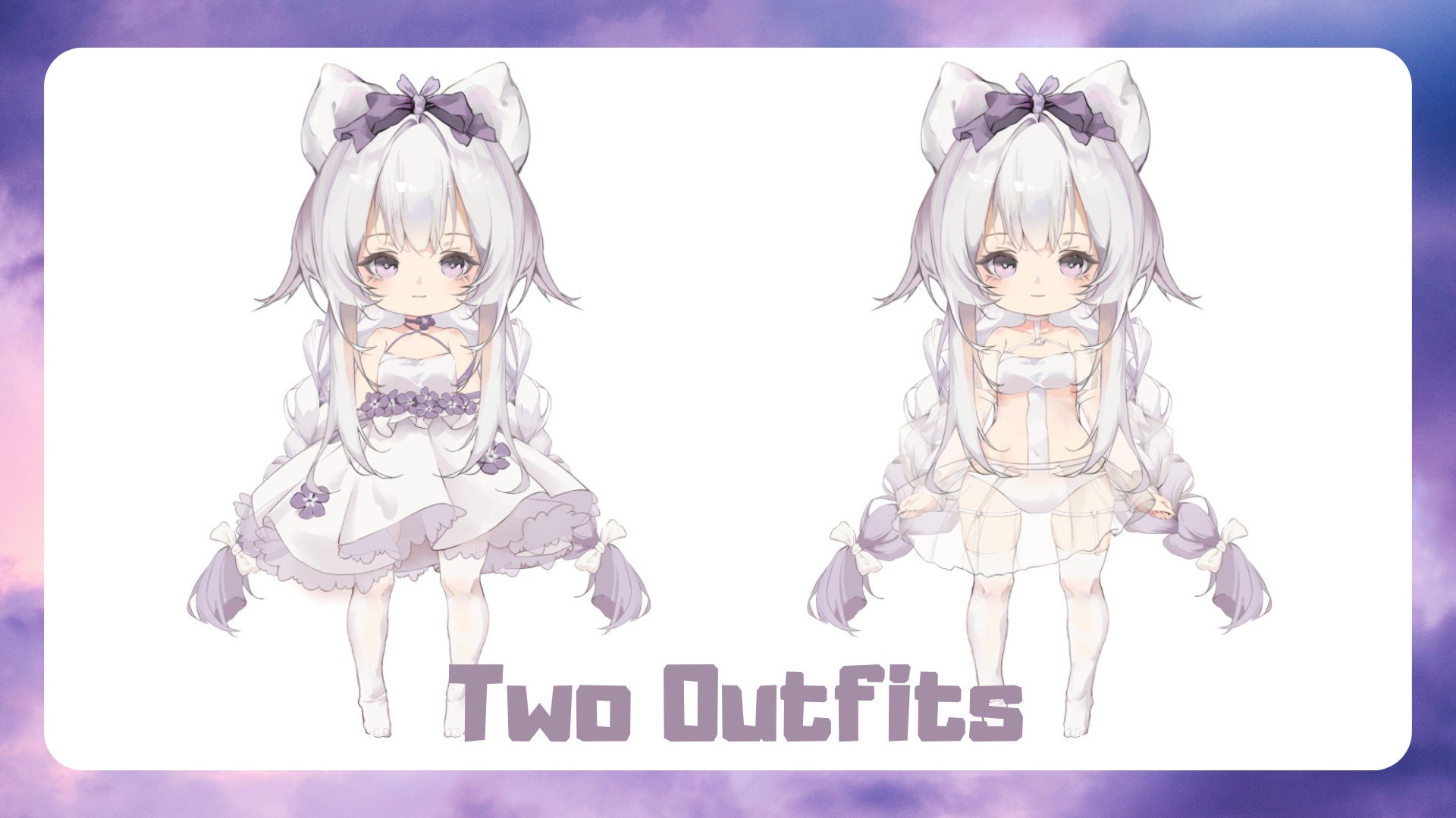 Chibi Live2d Vtuber Model Cute Fox Girl Fully Rigged premade Ready to ...