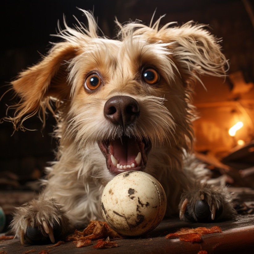 Cute Dogs With a Ball - Etsy