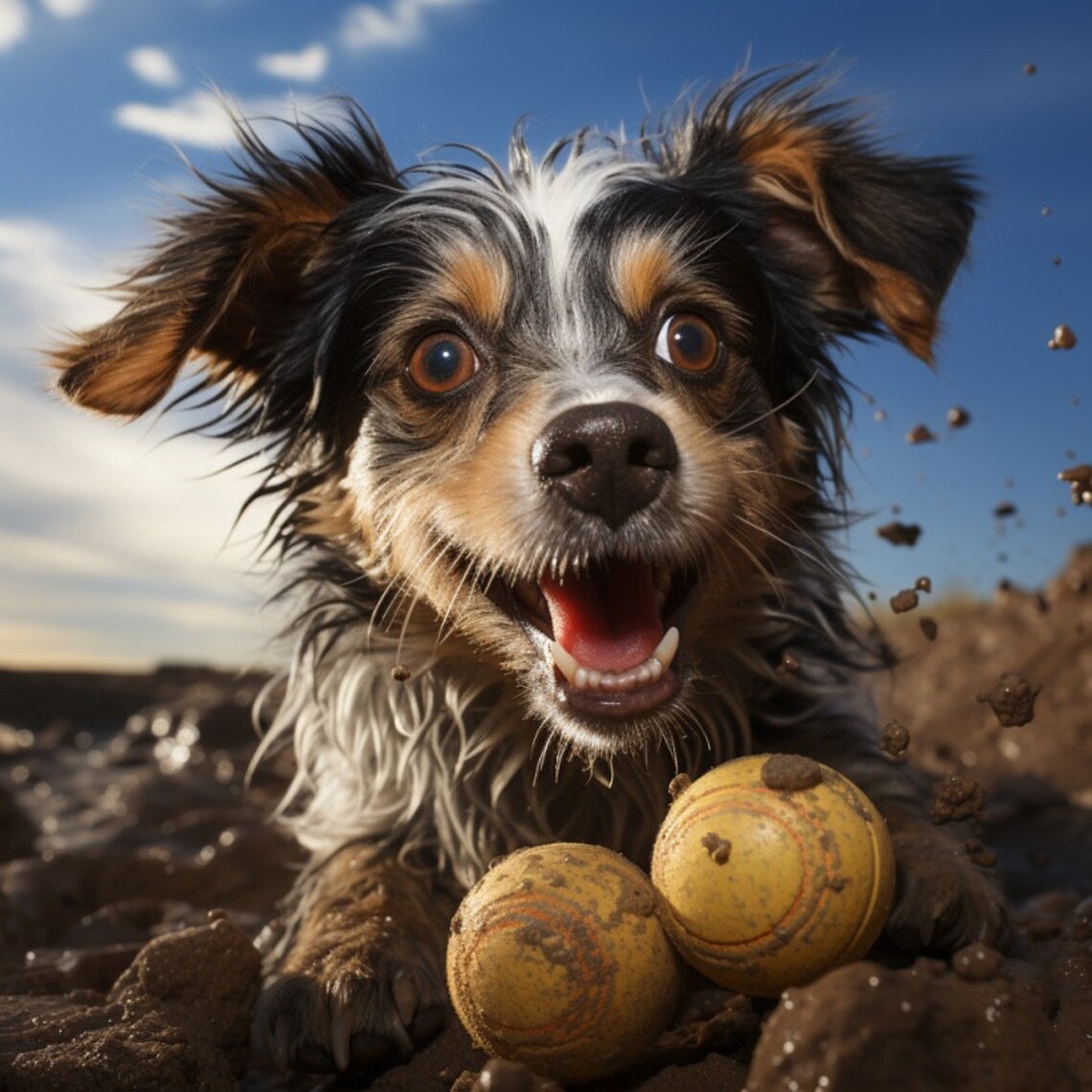 Cute Dogs With a Ball - Etsy