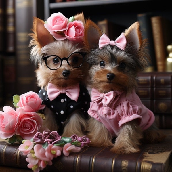 Cute Yorkie Dogs - Etsy