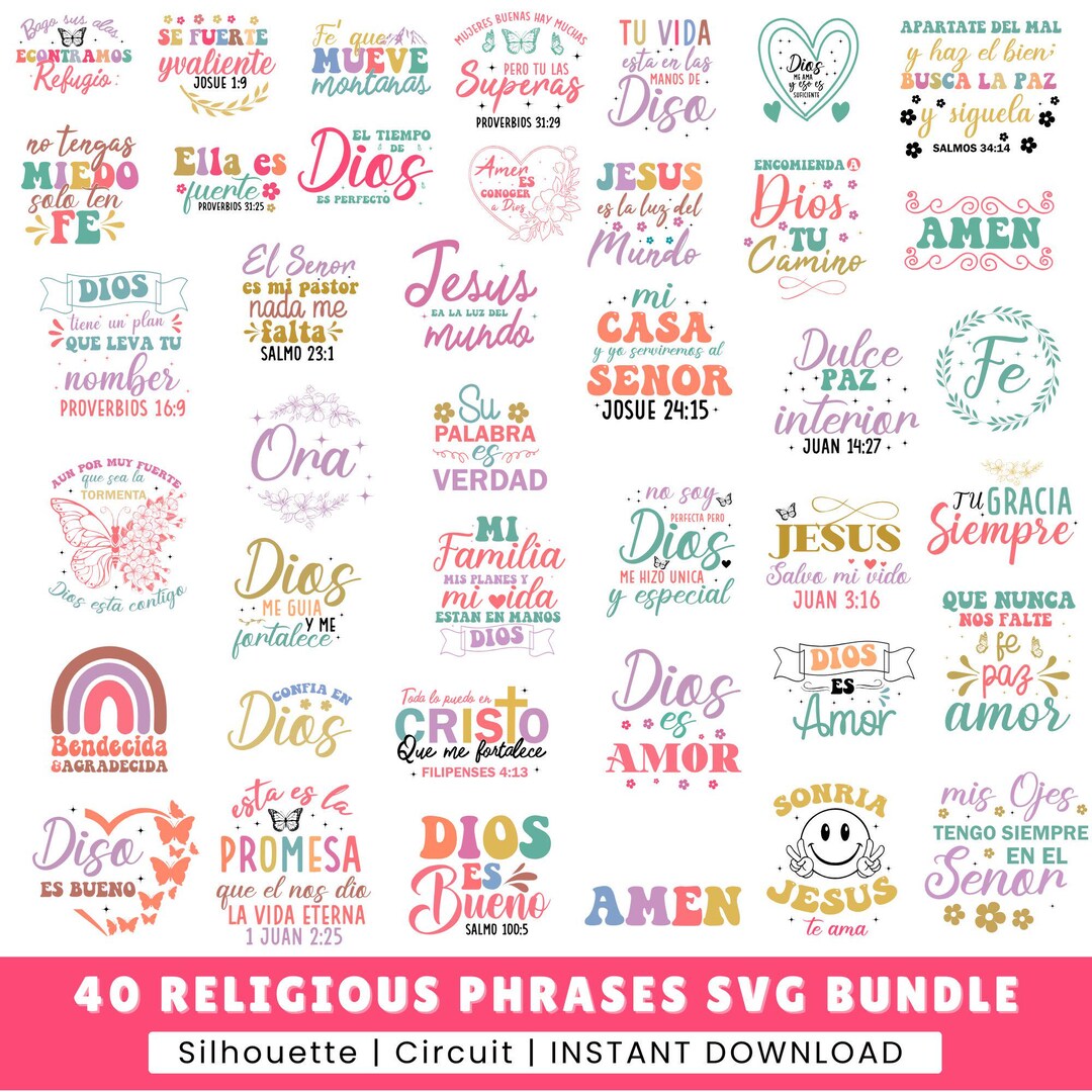 Religious Phrases Svg Png Bundle, God Loves Strength Svg, Bible Phrases ...
