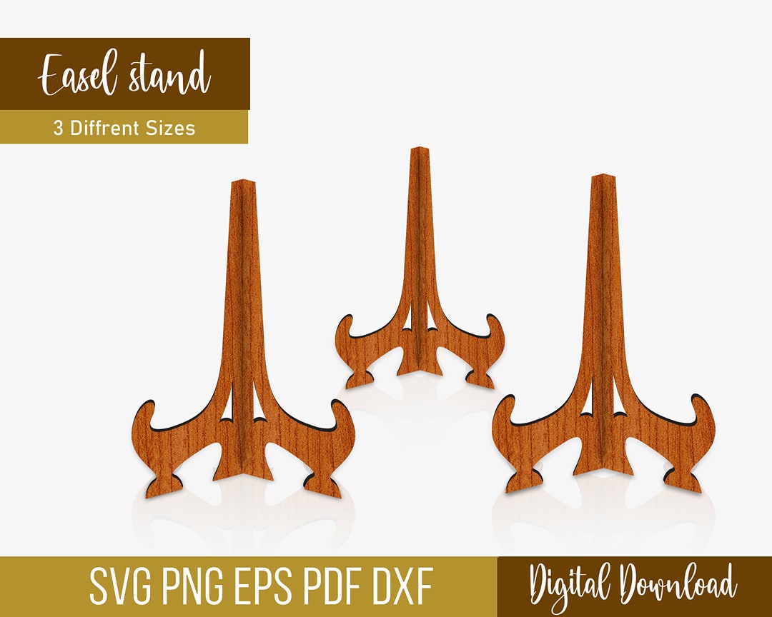 Easel Stand Laser Cut, Plate Stand, Photo Frame Display, Glowforge ...