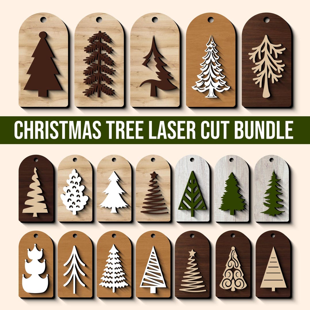 Christmas Tree Hanging Ornament Laser Svg, Farmhouse Christmas Tree ...