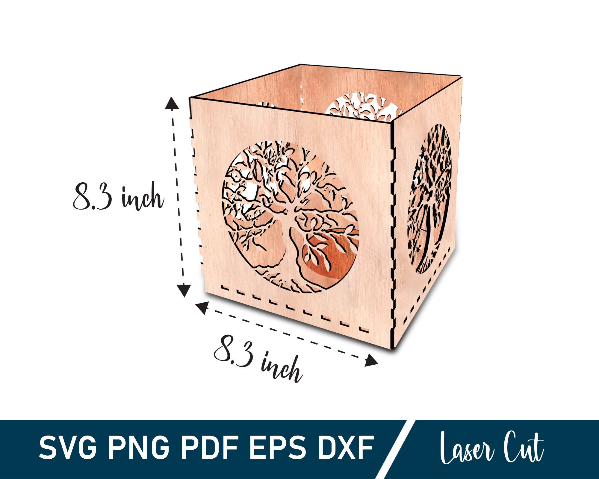Tree Laser Cut Svg Files, Vector Files for Wood Laser Cutting, Tree of ...