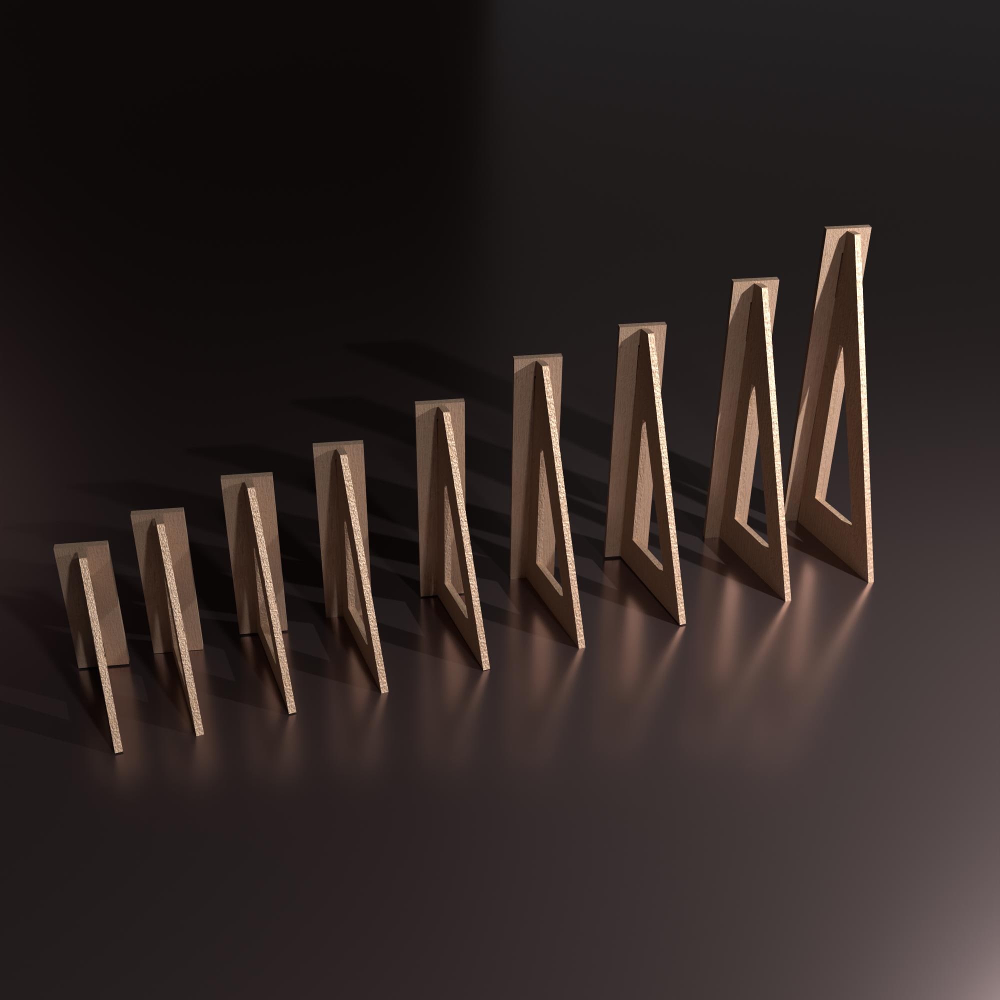 9 Triangle Easel Stand Back, Picture Frame Stand, Laser Cutting, Shelf ...