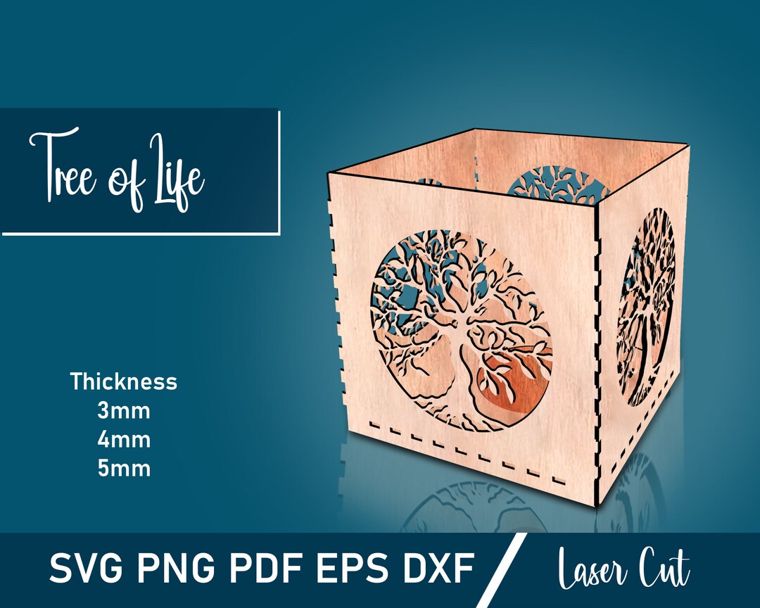 Tree Laser Cut Svg Files, Vector Files for Wood Laser Cutting, Tree of ...
