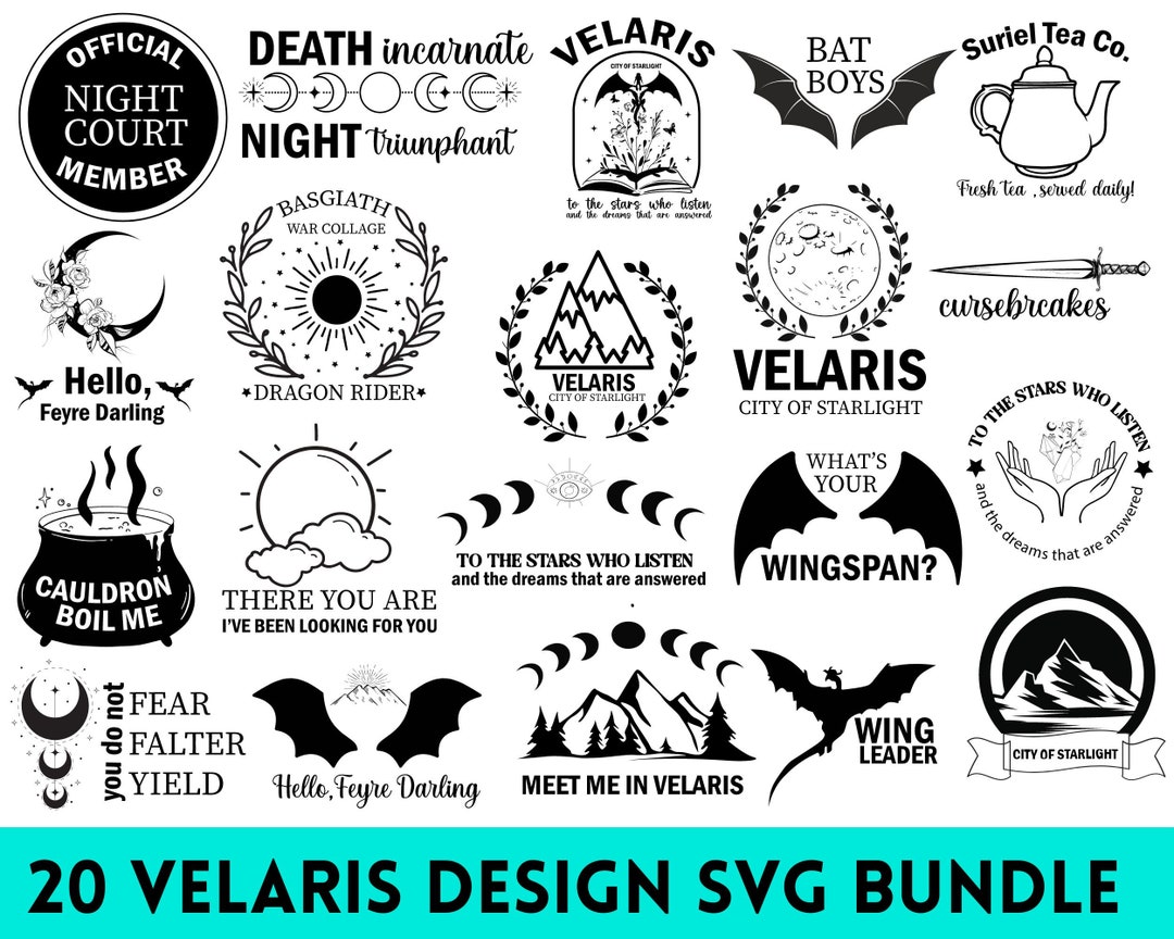 20 Velaris Design Svg Bundle, Acotar Velaris Svg Bundle, City of ...