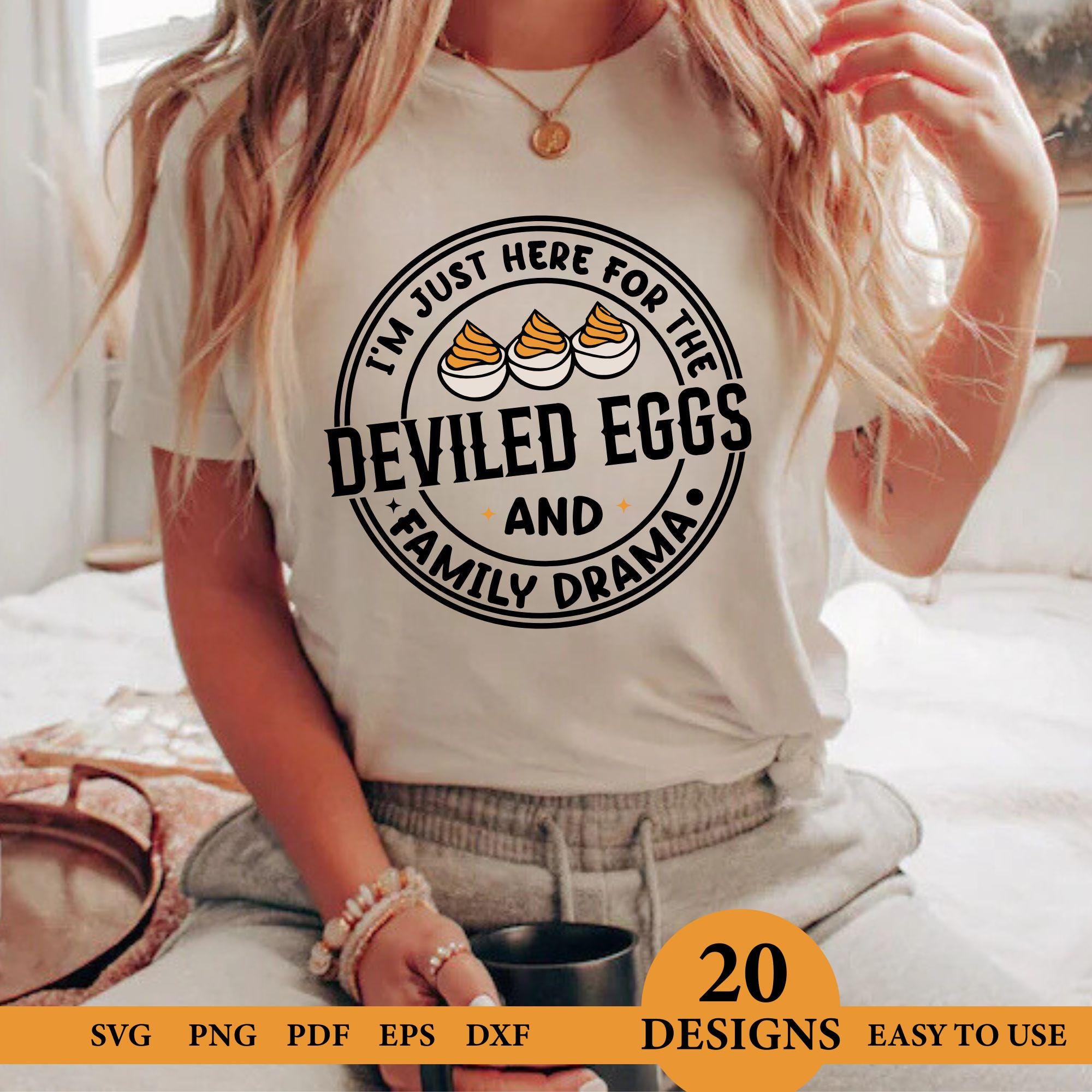 Deviled Eggs SVG Bundle, I'm Just Here for the Deviled Egg & Family ...