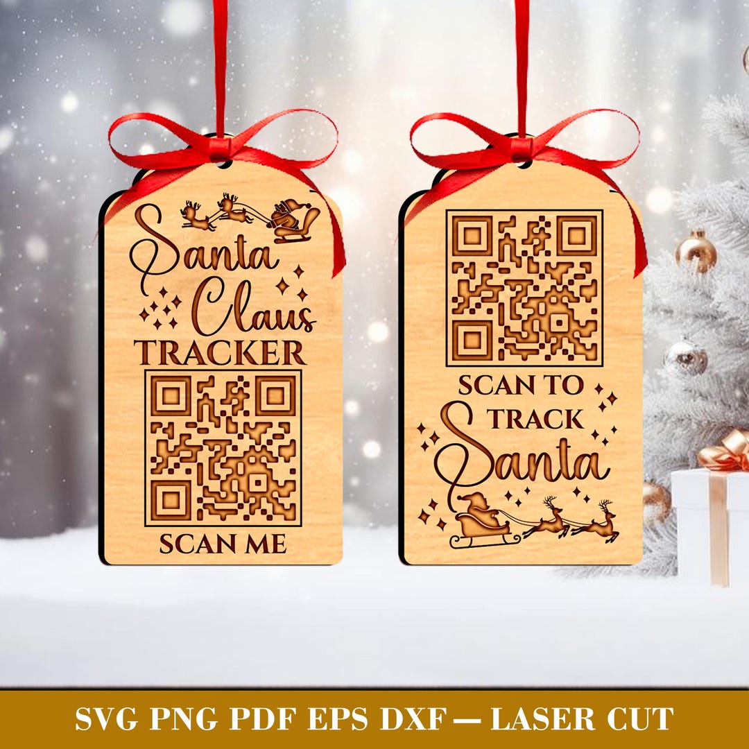 Santa Tracker Ornament SVG, Christmas Hanging Ornaments Svg, Santa SVG ...